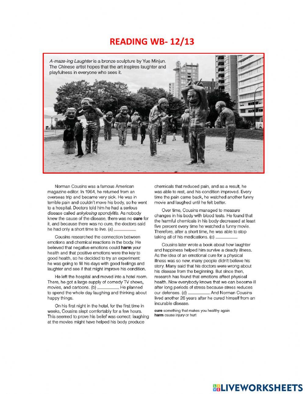 B101-unit2-readingwb worksheet | Live Worksheets