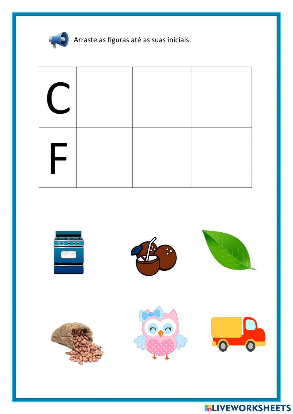 Letras F e C worksheet | Live Worksheets