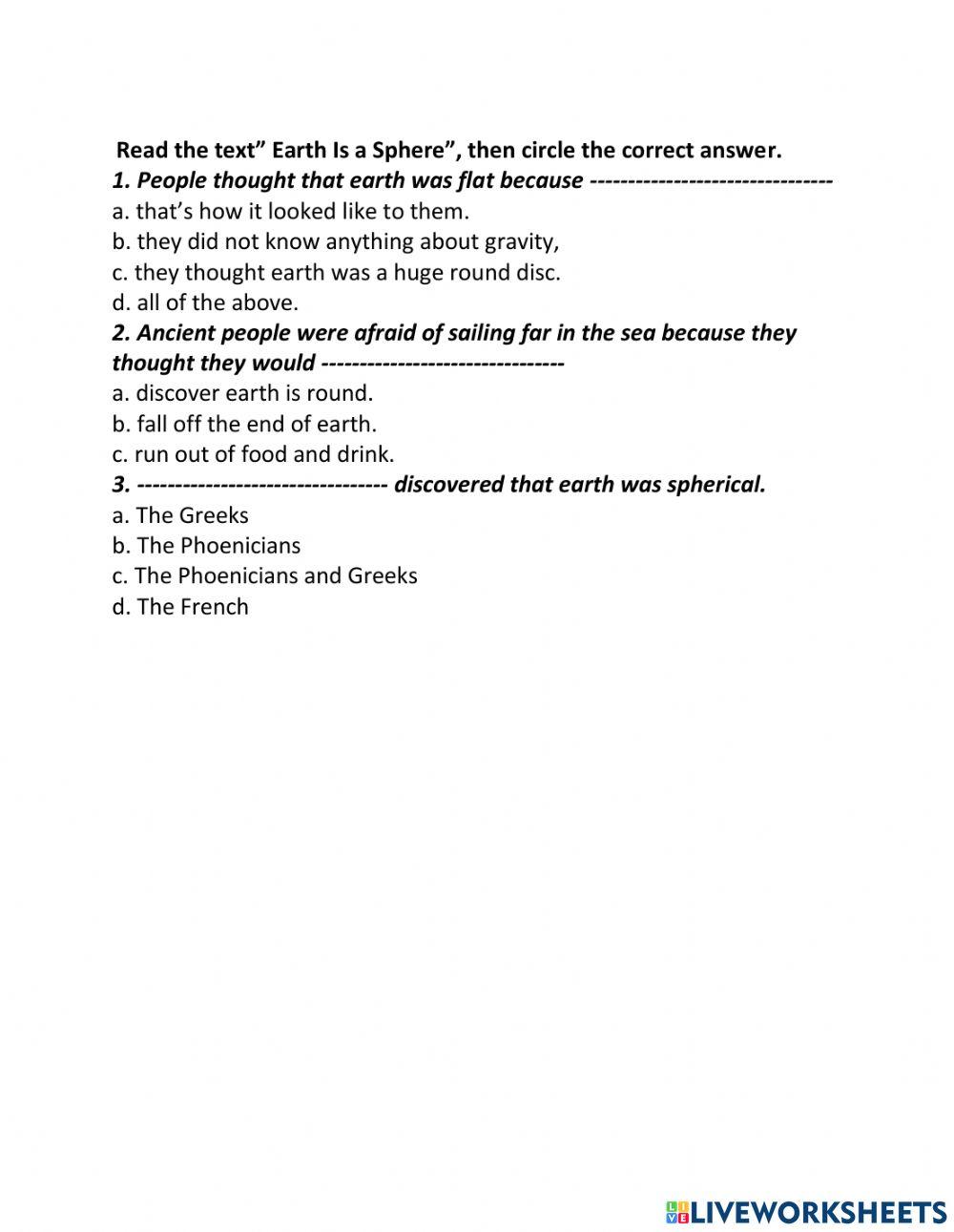 Circle the correct answer 4731723 | ranaataya | Live