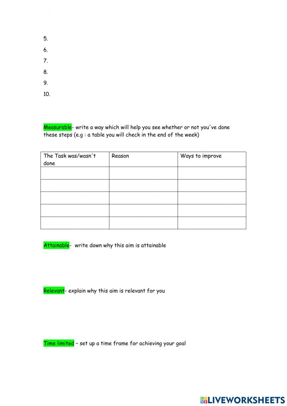 Choices exercise | Live Worksheets