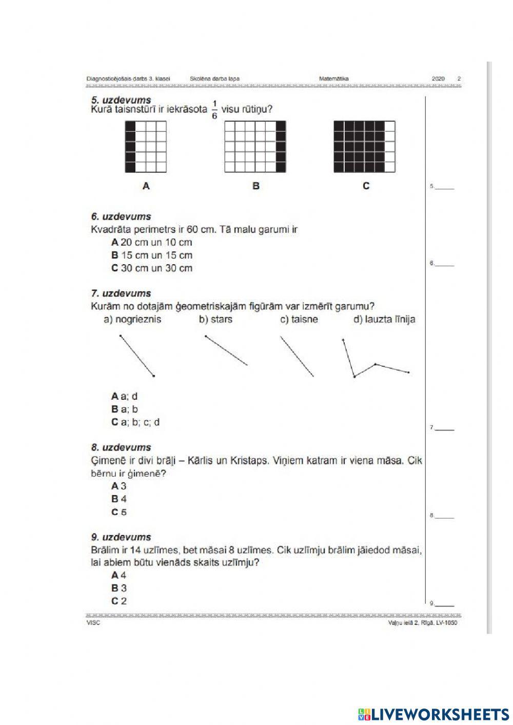 DD matemātikā worksheet | Live Worksheets