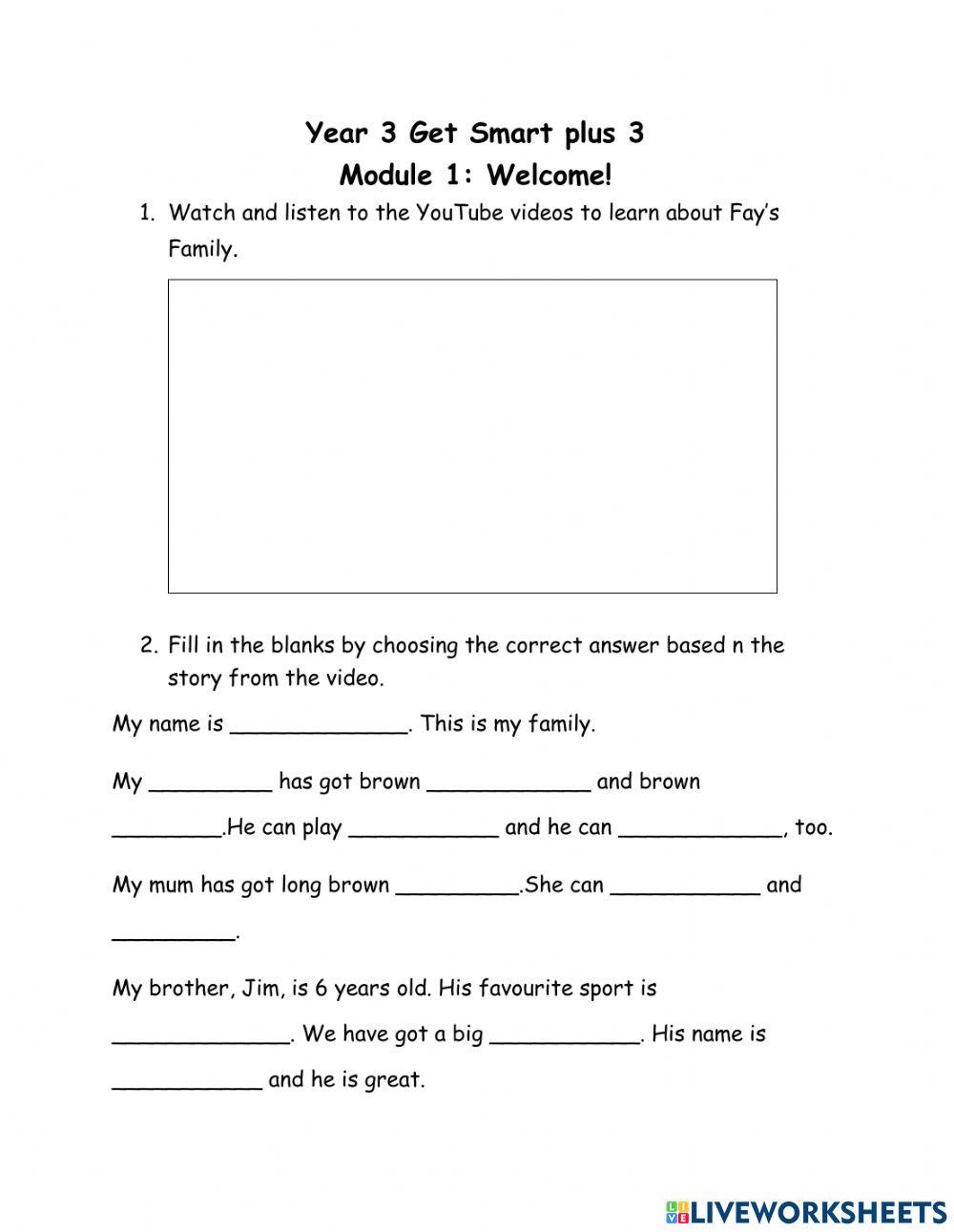 Year 3 Unit 1-w… | Free Interactive Worksheets | 721763