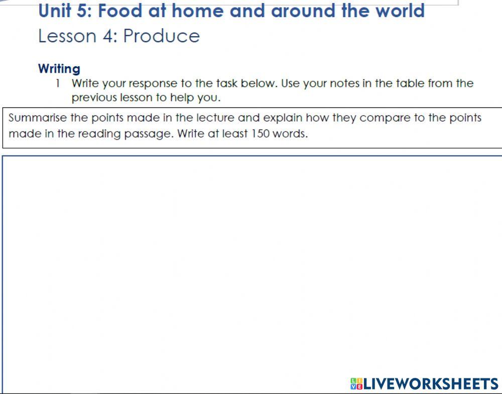 Writing a for and against essay worksheet | Live Worksheets