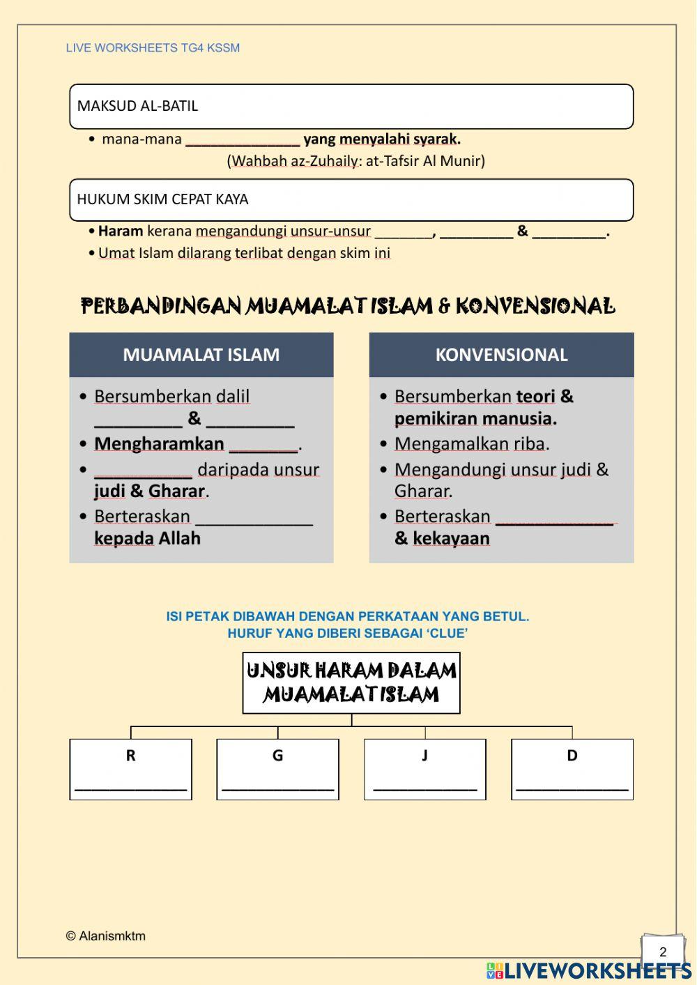 Tg4 kssm muamalat islam 718719 | ALANI BINTI ALI | Live