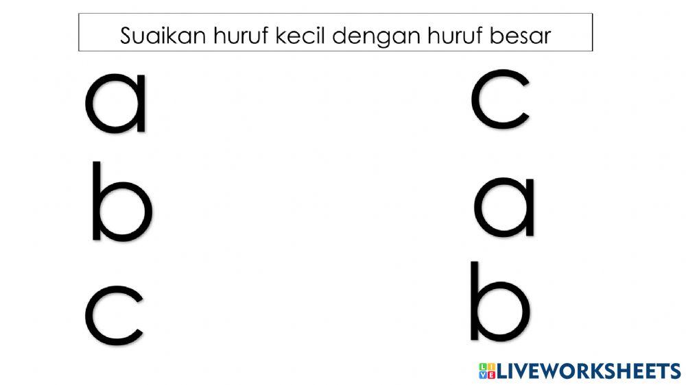 Huruf online activity for PRESCHOOL | Live Worksheets