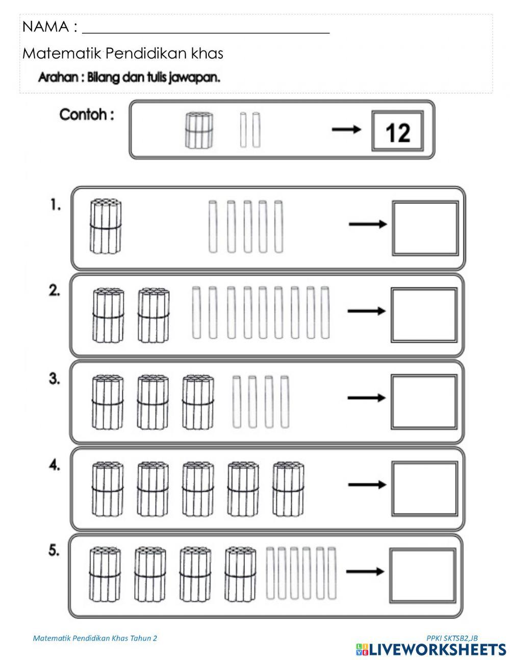 Matematik ppki interactive worksheet for 3 | Live Worksheets