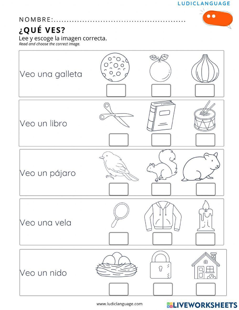 ¿Qué ves? worksheet | Live Worksheets