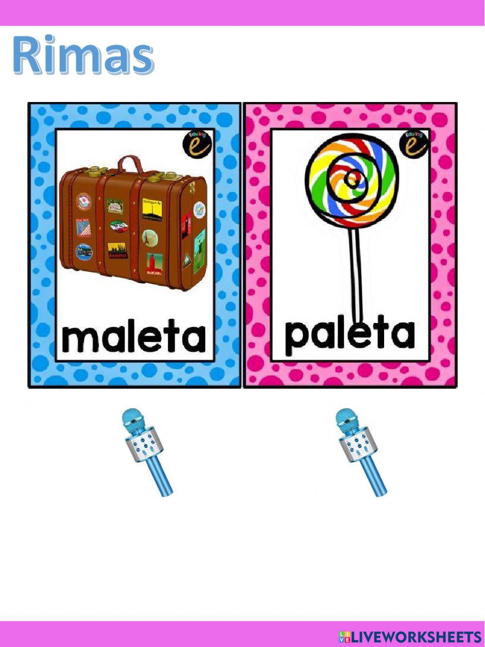 Rimas online pdf worksheet | Live Worksheets