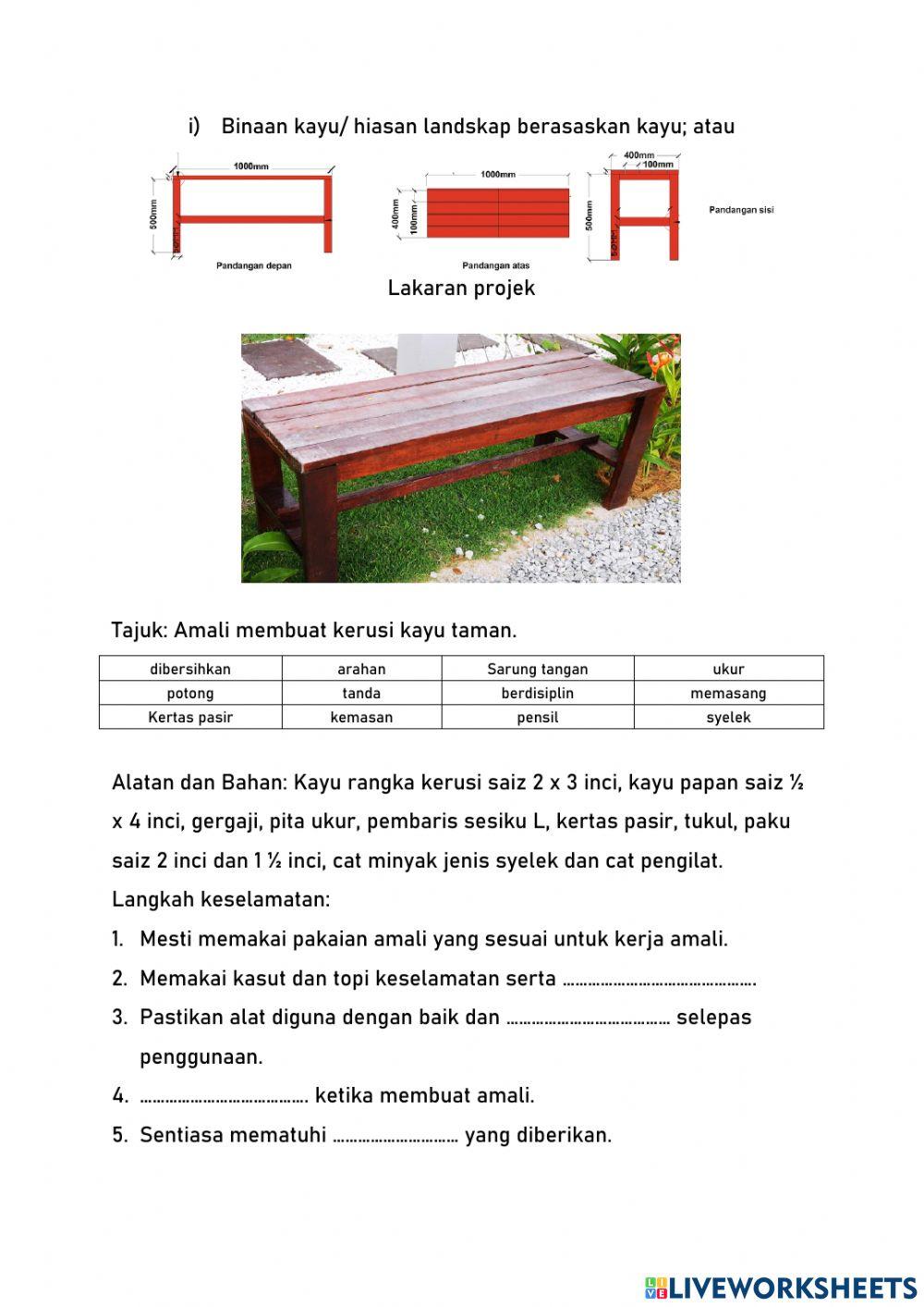 Tugasan Landskap interactive worksheet for t5 | Live Worksheets