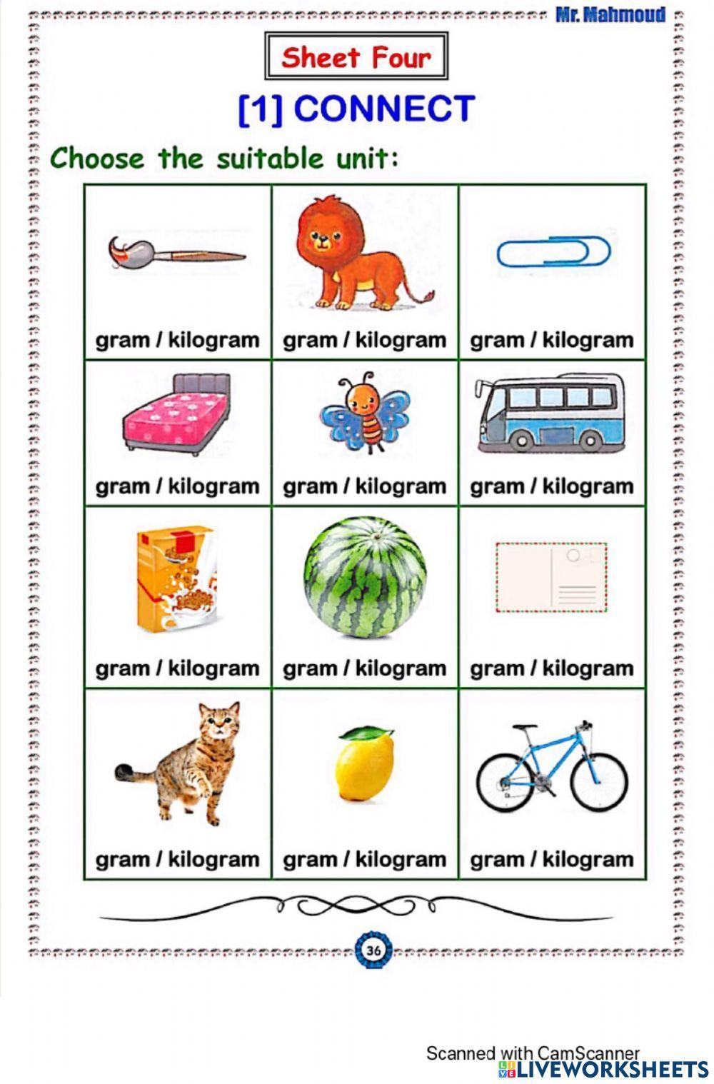 Comparing Grams And Kilograms Worksheets Comparing Grams And Kilograms Worksheets