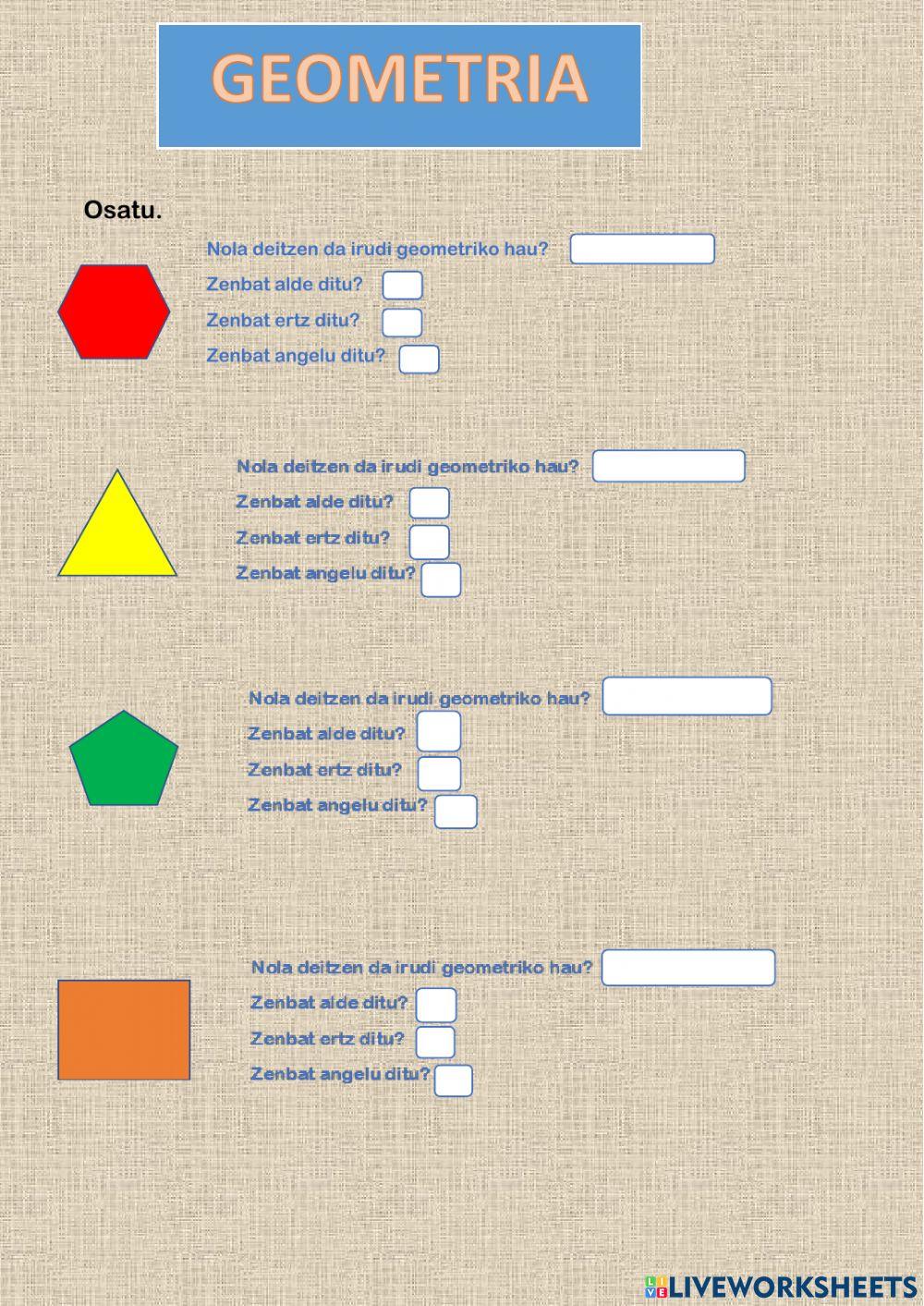 Geometria 2 | Free Interactive Worksheets | 724925