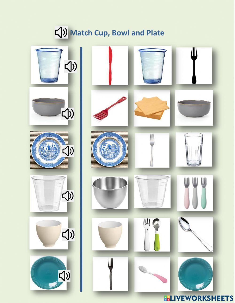 Match - cup, plate and bowl - same picture - DC 1.01