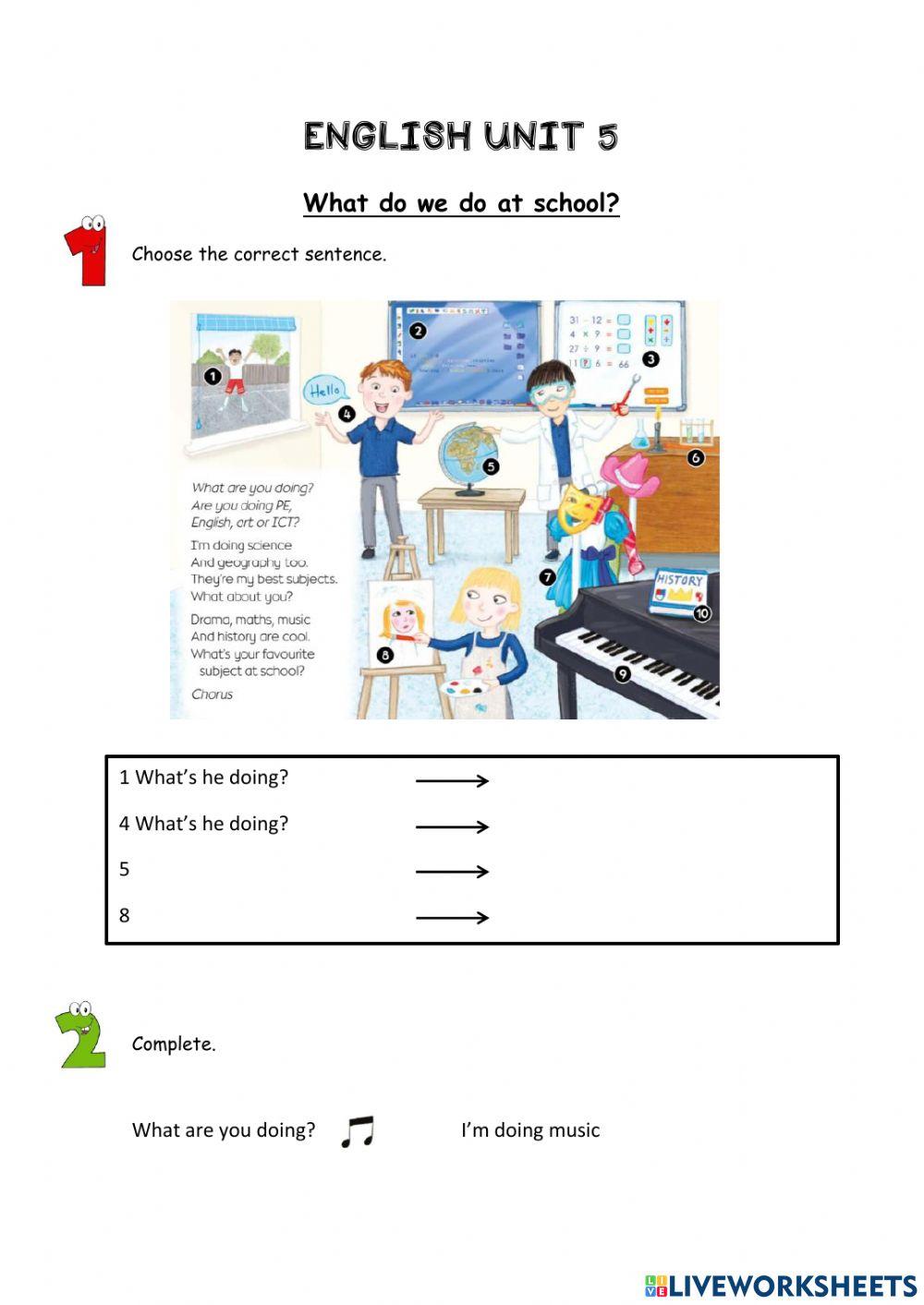 What are you doing? What's she doing? | LiveWorksheets