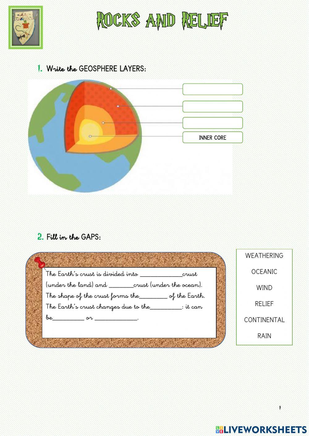 The Earth's Crust- MAGIC KIDS online exercise for | Live Worksheets