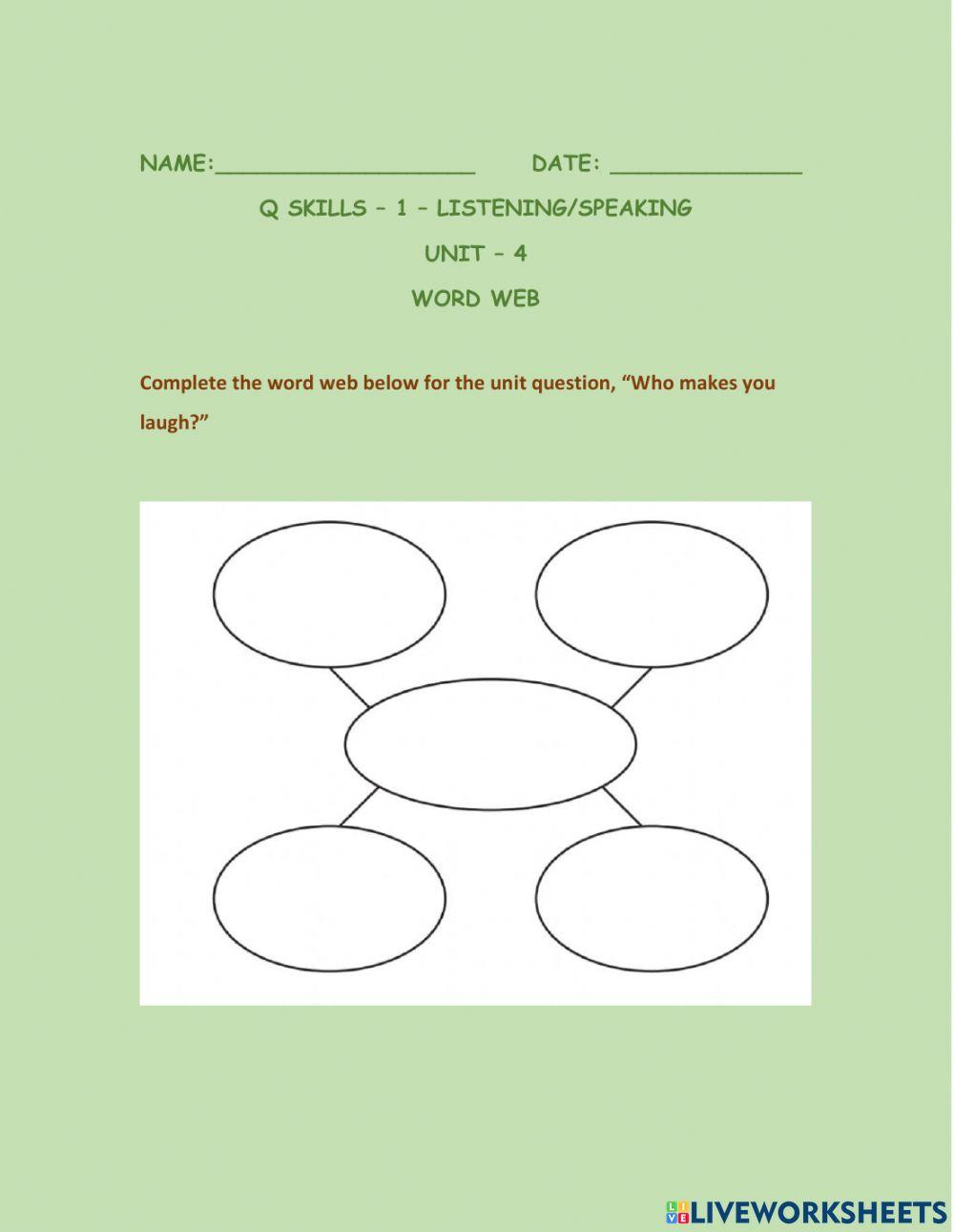 Word web 726416 | SAJNA A | Live Worksheets