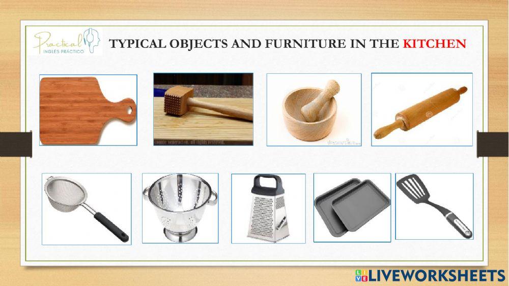 Vocabulary test - the kitchen - 2 worksheet | Live Worksheets