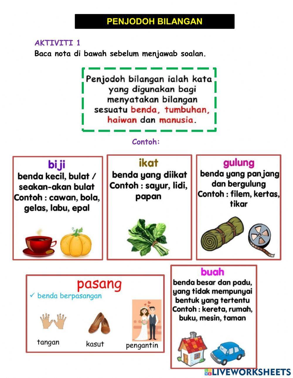 Penjodoh Bilangan Tahun 1 Interactive Worksheet Learning Letters Porn