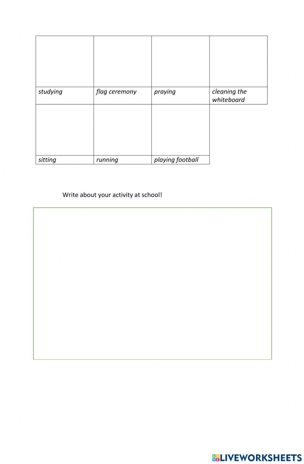 School Activities interactive exercise | Live Worksheets
