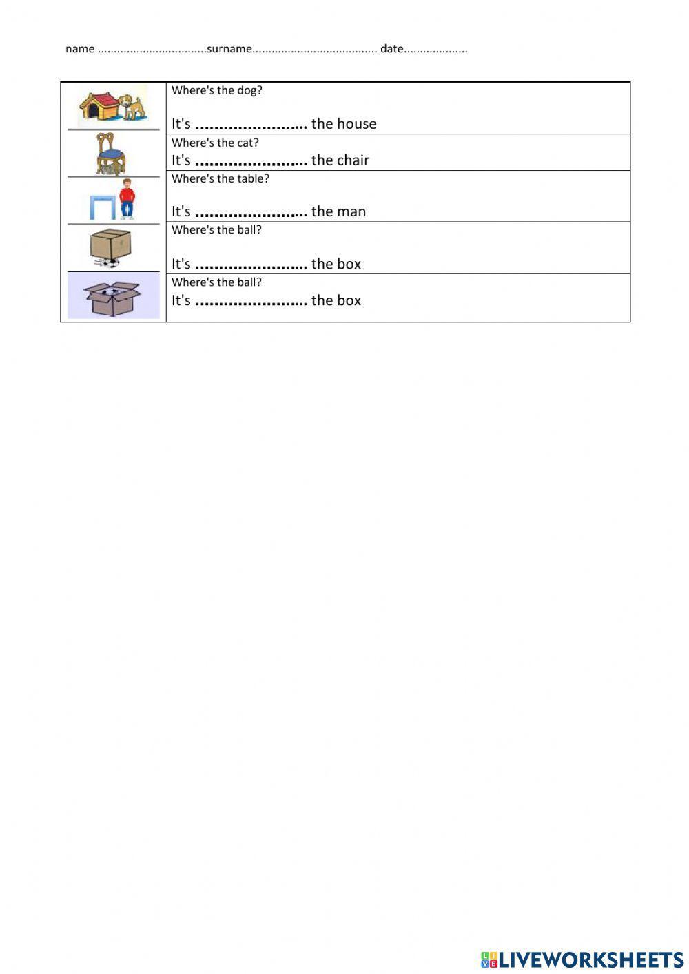 PREPOSITION OF … | Free Interactive Worksheets | 6426836