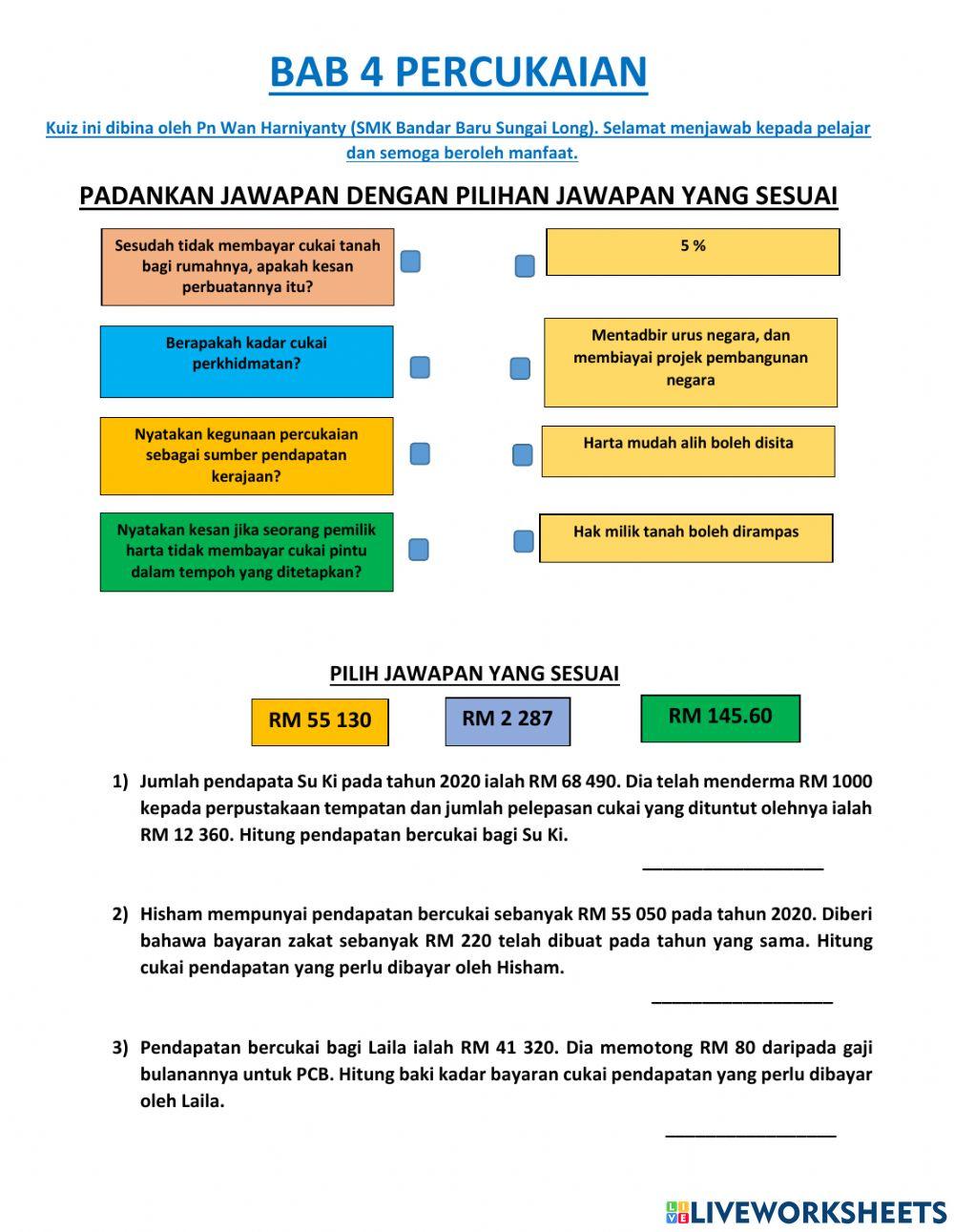 bab 3 Insurans online exercise for | Live Worksheets