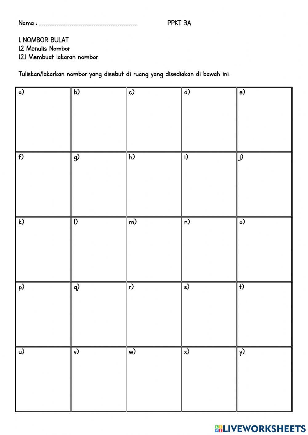 Matematik tahun 1 interactive worksheet for PENDIDIKAN KHAS | Live ...