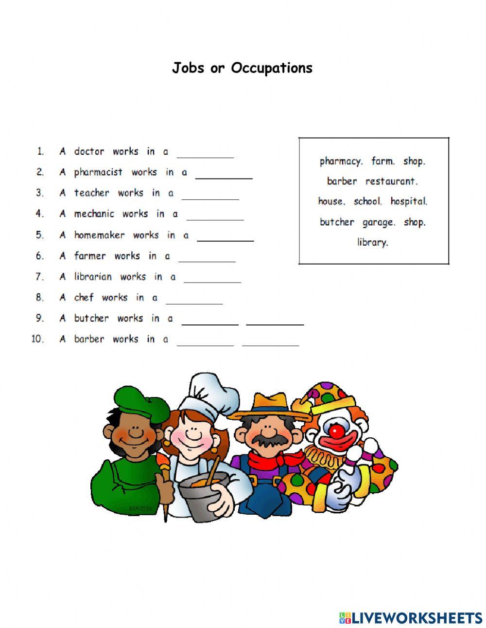 Employment | Free Interactive Worksheets | 731042