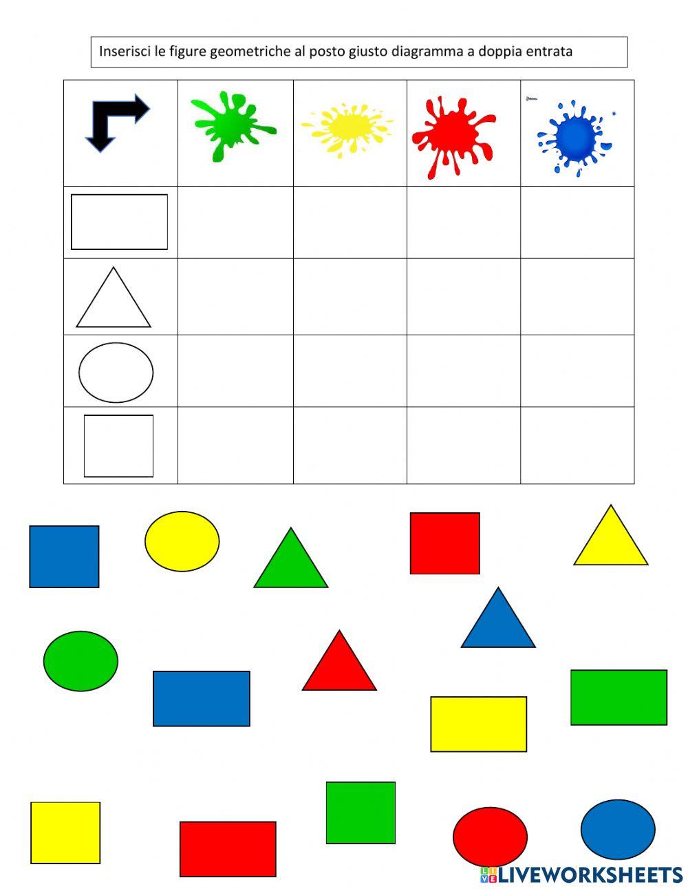 diagramma figure geometriche online exercise for | Live Worksheets