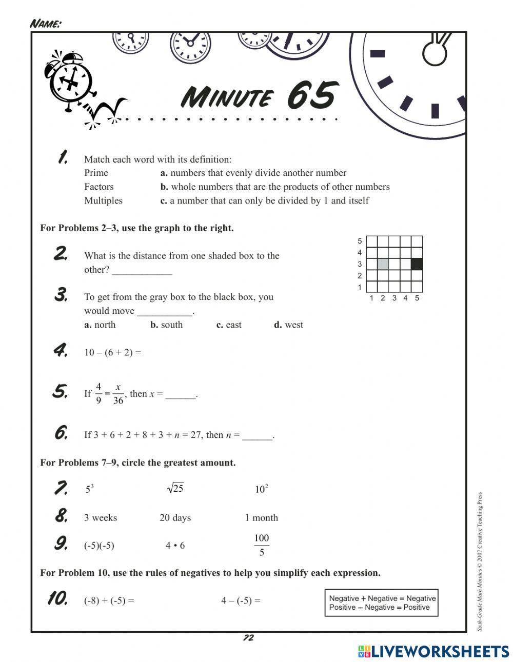 6mm65 online exercise for | Live Worksheets