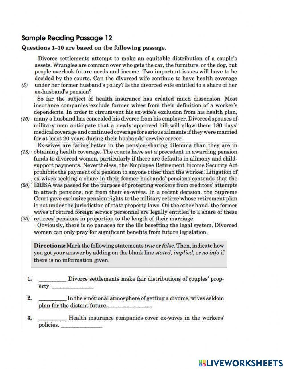 Reading Passages 11, 12 733309 | Ms_Sylvia_Azuela