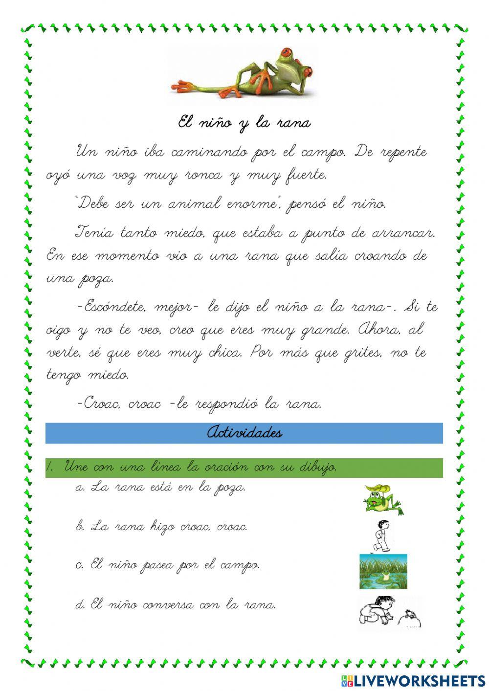 El niño y la ra… | Free Interactive Worksheets | 733795