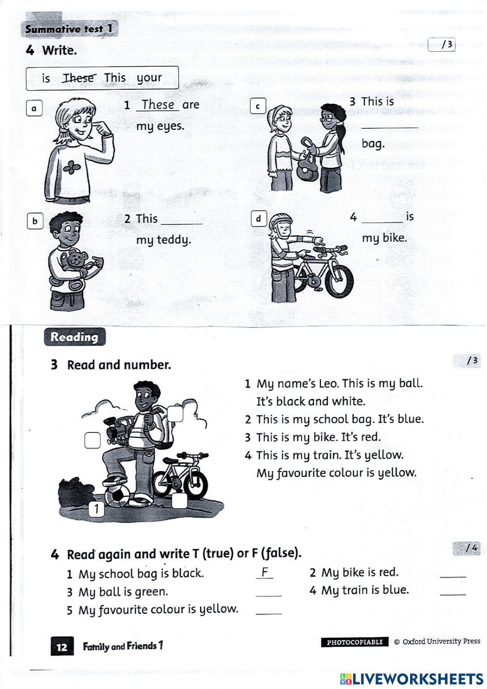 LA ESCALERA GRADE 1 FIRST TERM EXAM online exercise for GRADE 1 | Live ...