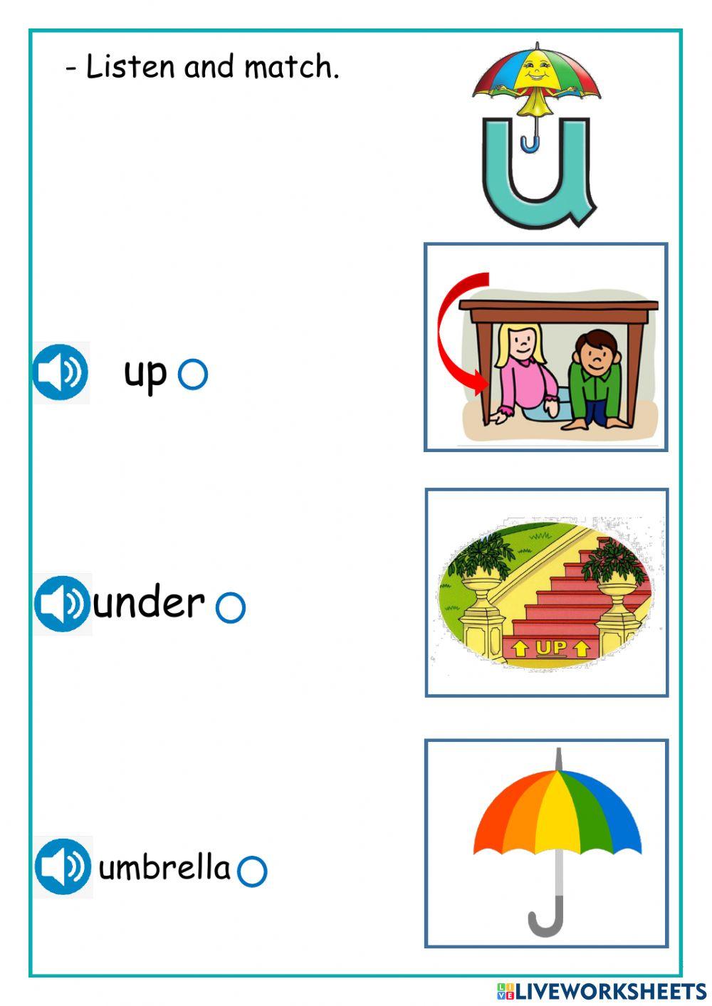 letter U sound online exercise for | Live Worksheets
