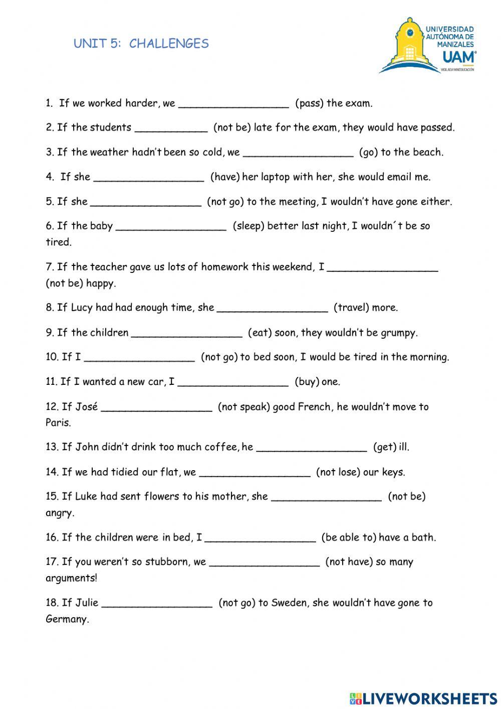 Conditionals | Free Interactive Worksheets | 734303