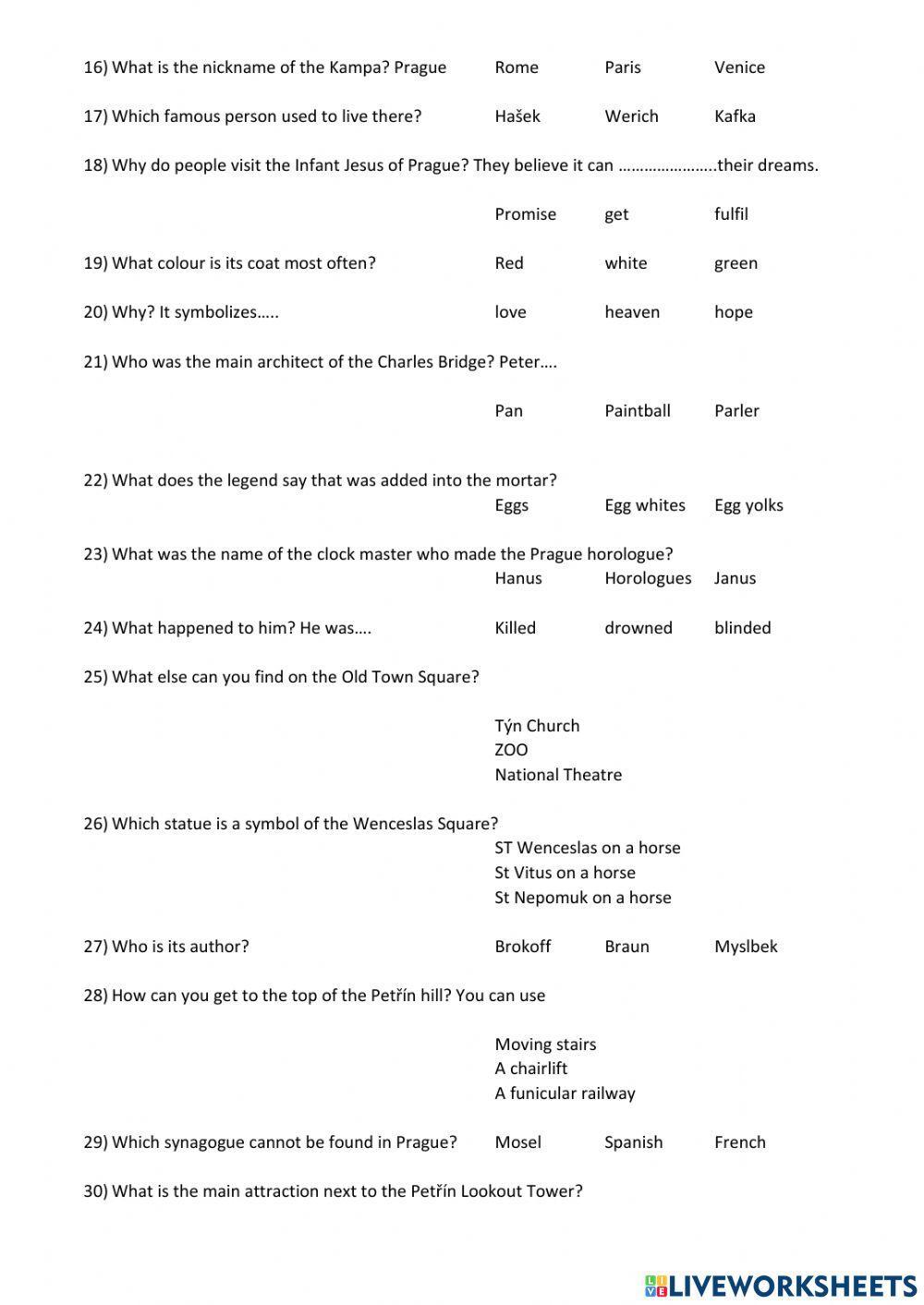 Maturita topic … | Free Interactive Worksheets | 736291