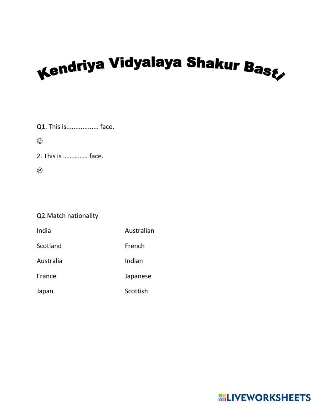 Match the following and write their answers worksheet | Live Worksheets