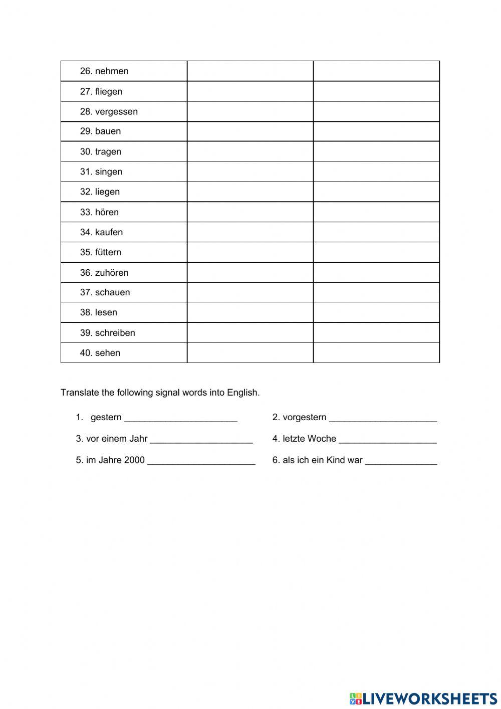 736526 | Simple Past Test - irregular forms | Rosalinde