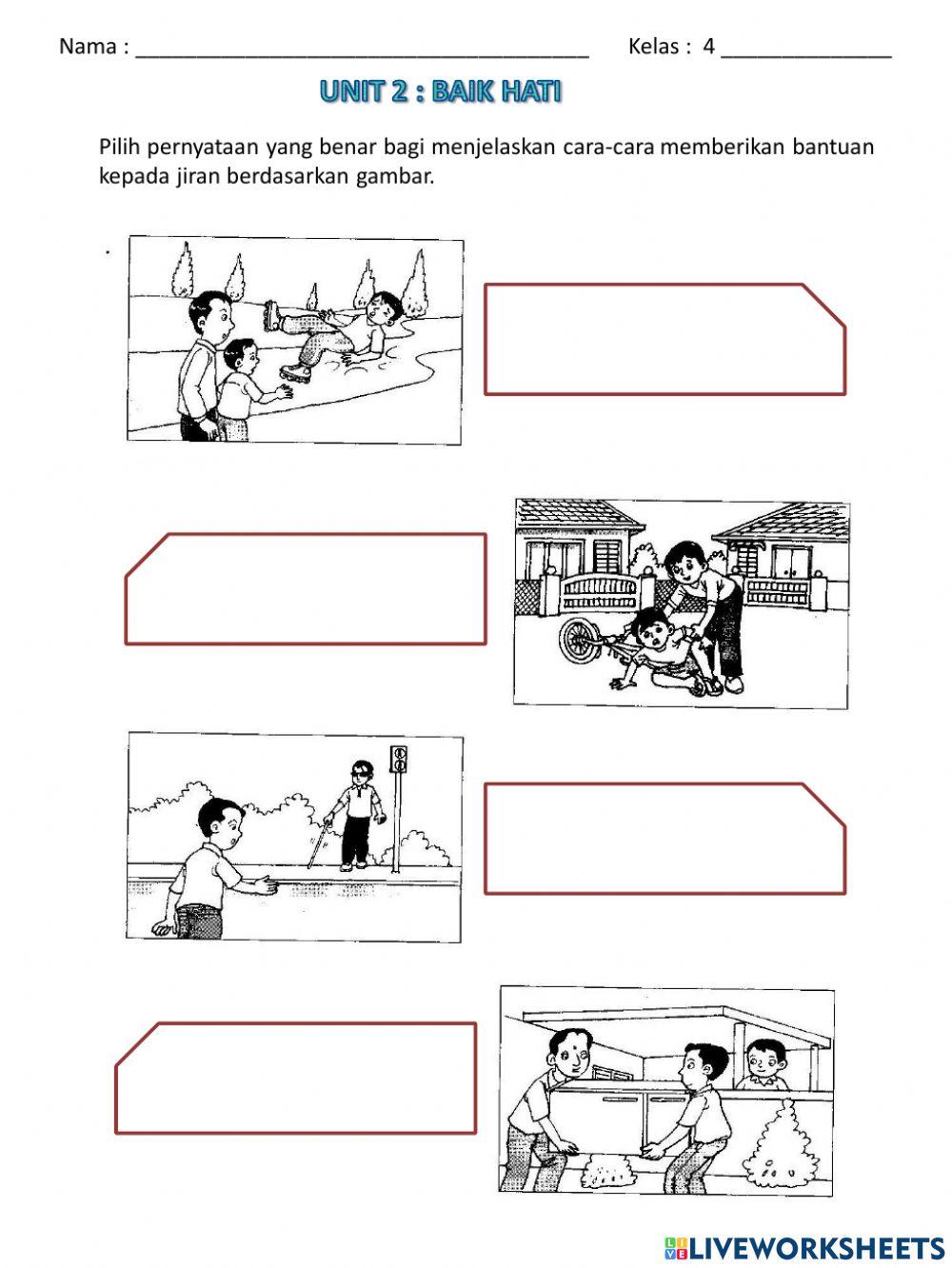 Baik hati online exercise | Live Worksheets