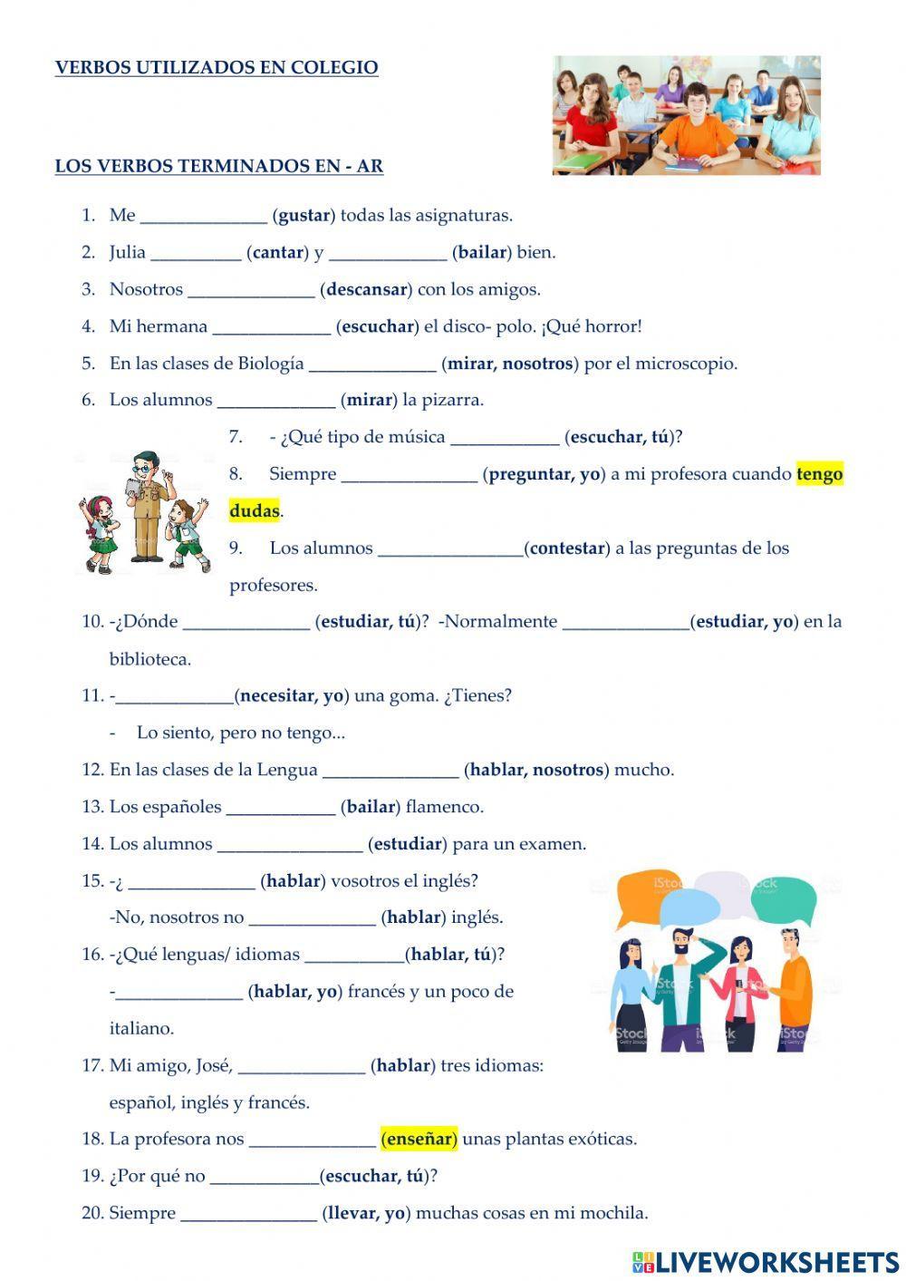 Verbos Regulares E Irregulares Online Activity Verbos Lengua Y – Bilarasa Verbos Regulares E Irregulares Online Activity Verbos Lengua Y – Bilarasa