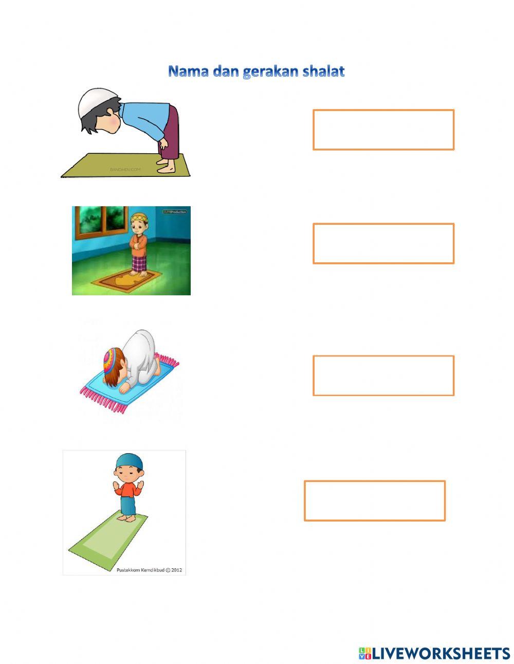 gerakan shalat worksheet | Live Worksheets