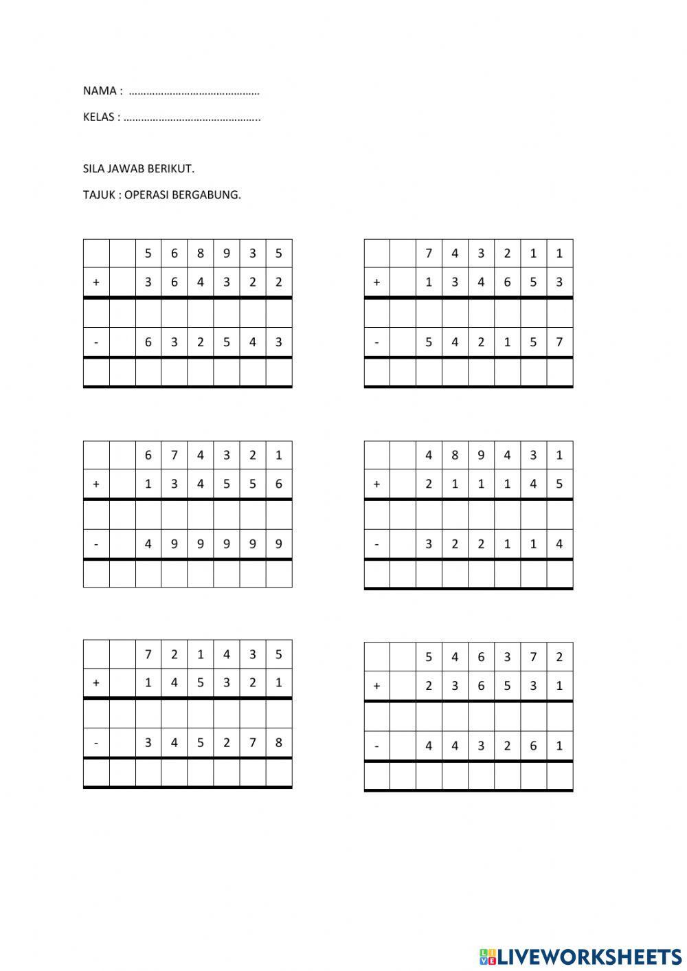 737783 | Operasi bercampur | Jamaludin bin tabi