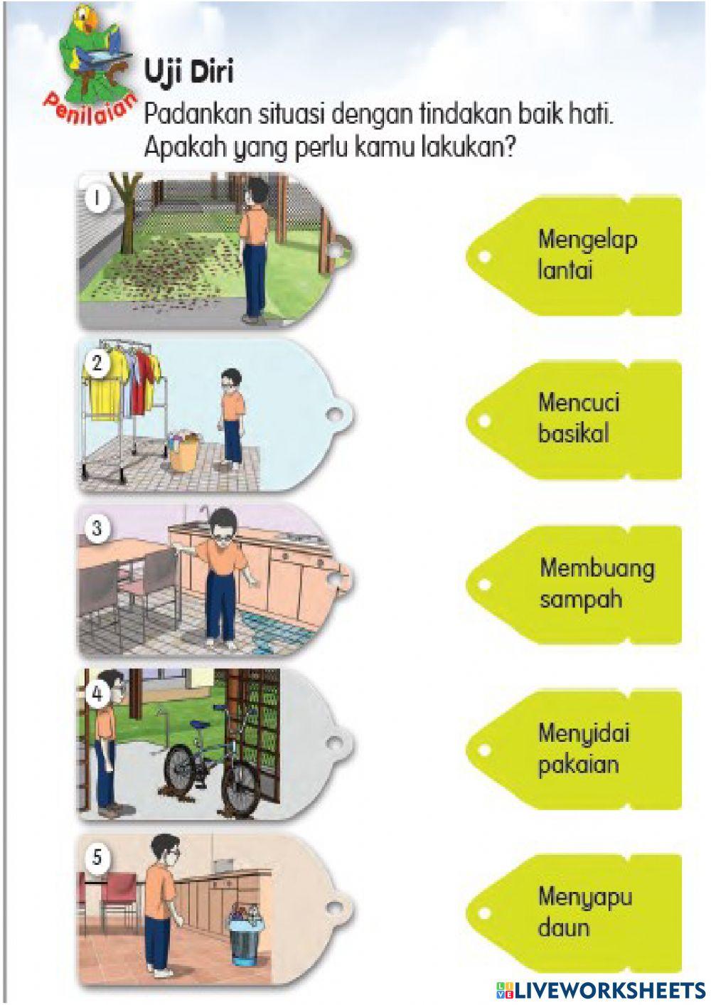 Baik hati, Amalan Terpuji worksheet | Live Worksheets