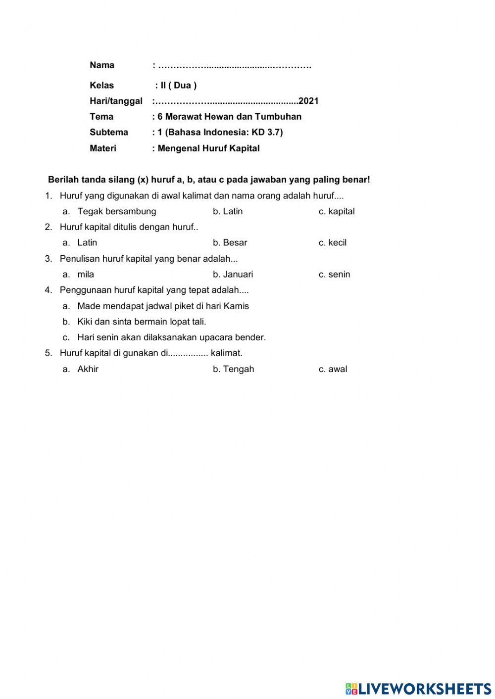 738181 | Tema 6 | ananda yesi | LiveWorksheets