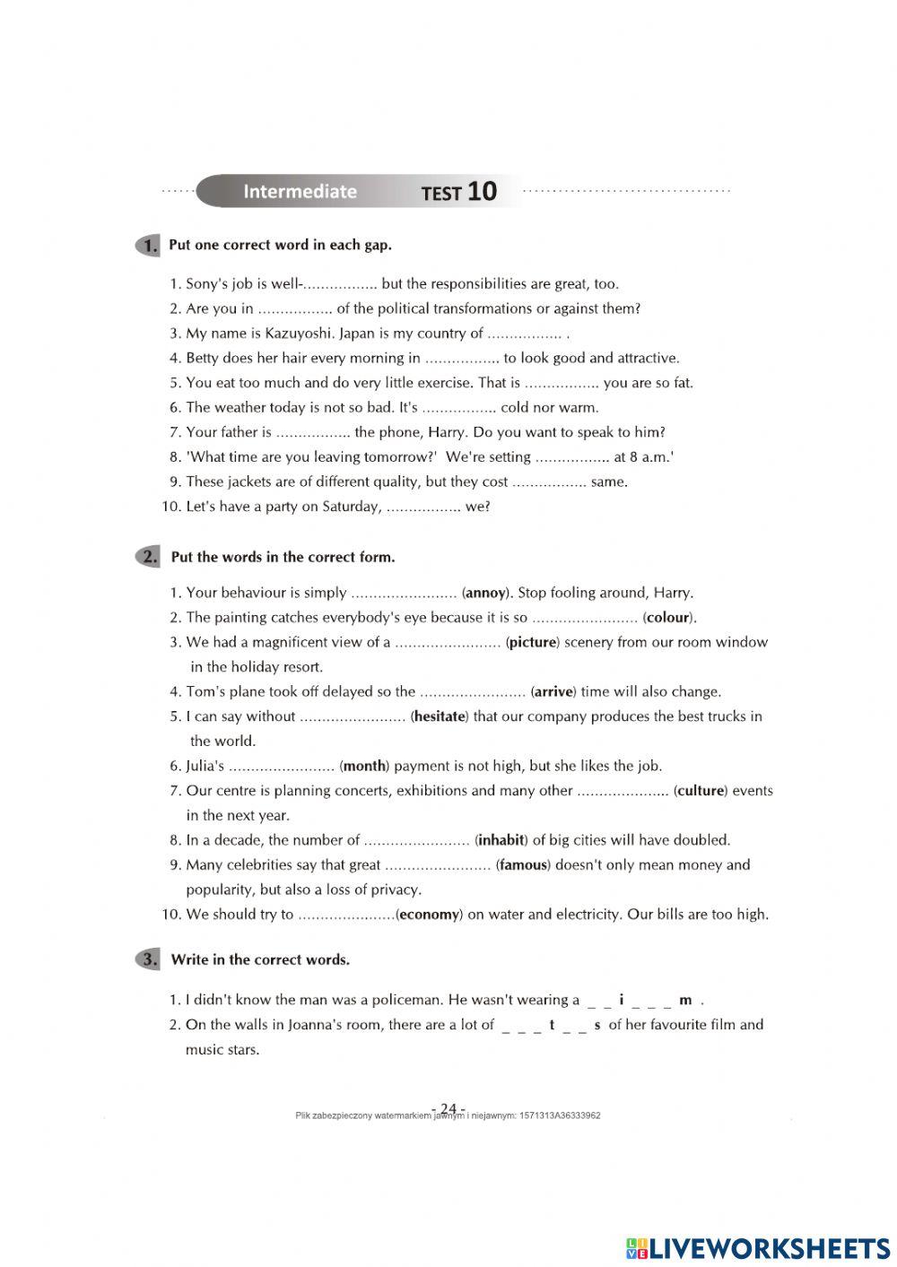 Multiple choice 10 738711 | Witszczep | Live Worksheets