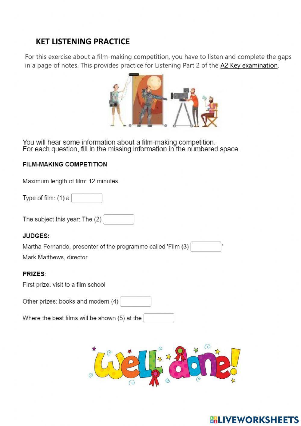 Film competitio… | Free Interactive Worksheets | 739515