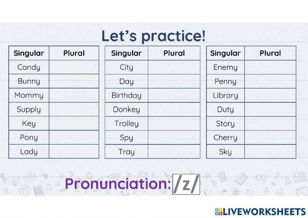 SELF STUDY PLURAL RULES LESSON 3 DAY 2 online exercise for | Live ...