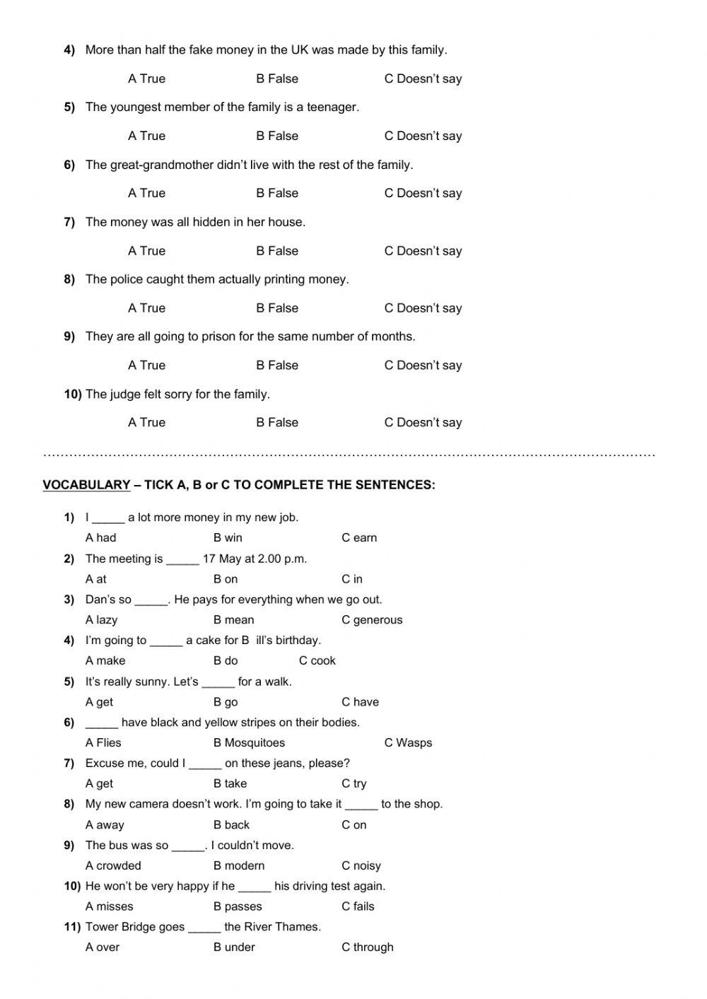 ENTRY EXAM - HIGH SCHOOL - PLACEMENT TEST FOR 9TH GRADERS