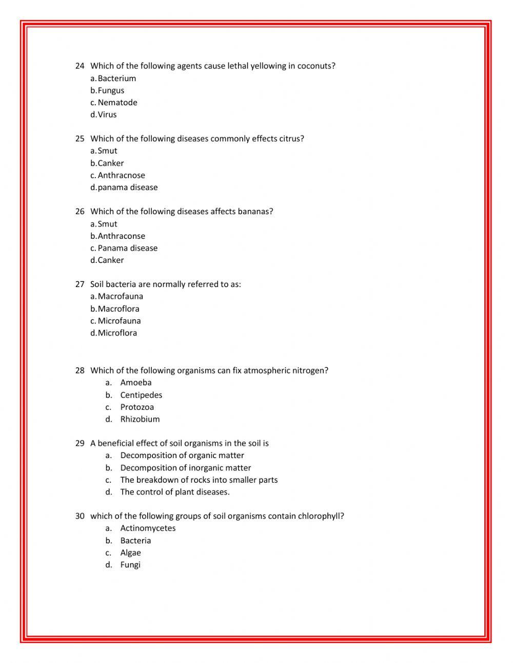 Crop protection | Free Interactive Worksheets | 739080