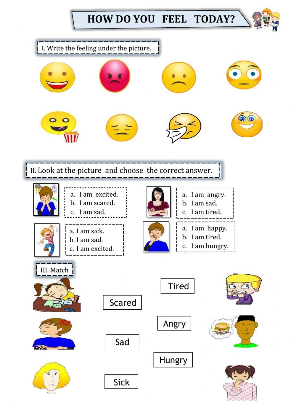 How do you feel | Free Interactive Worksheets | 684862