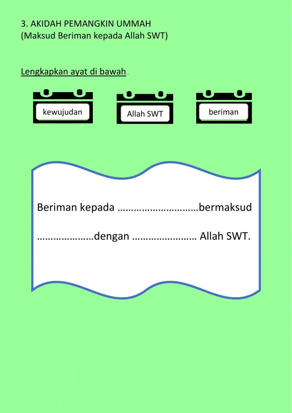 Pdf online worksheet: Rukun Iman | Live Worksheets