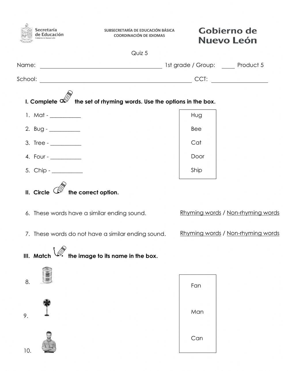 Jan Questionnaire 1 grade worksheet | Live Worksheets